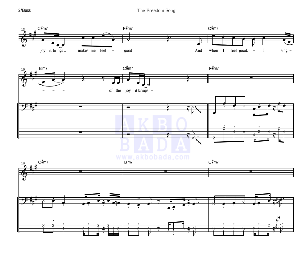 Jason Mraz The Freedom Song 악보