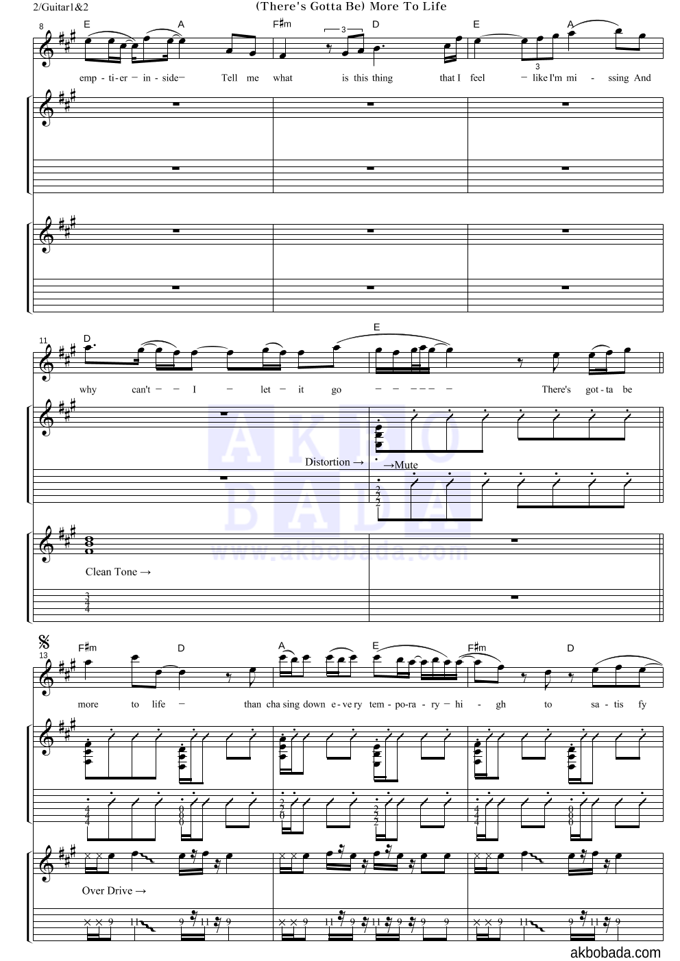 Stacie Orrico (There's Gotta Be) More To Life 악보